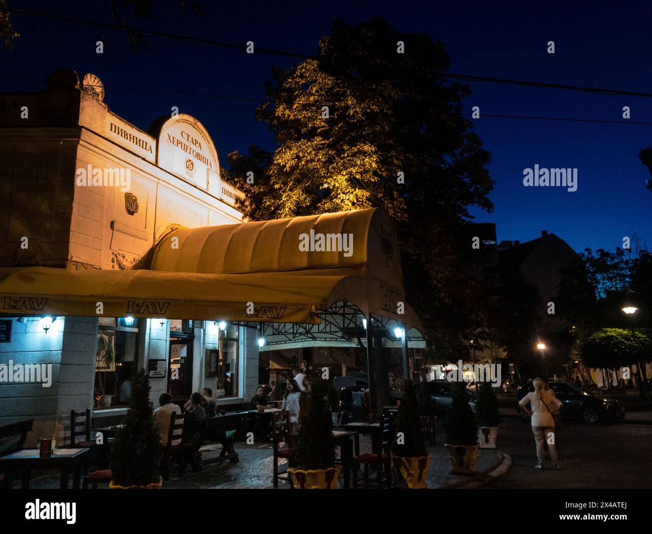 Picture of a serbian kafana called stara hercegovina at night, in ...