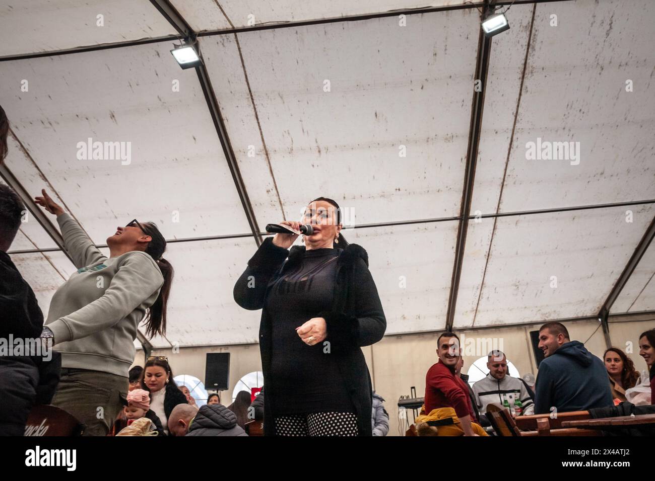 Picture of female singer in a kafana, a serbian bar and restaurant ...