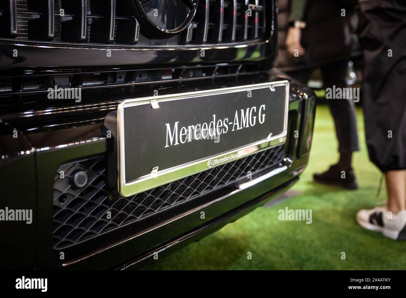 Picture of a licence plate customized for promoting a mercedes benz G ...