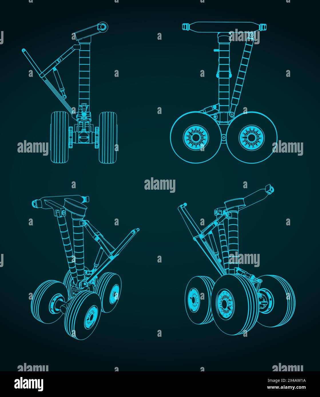 Undercarriage of a plane Stock Vector Images - Alamy