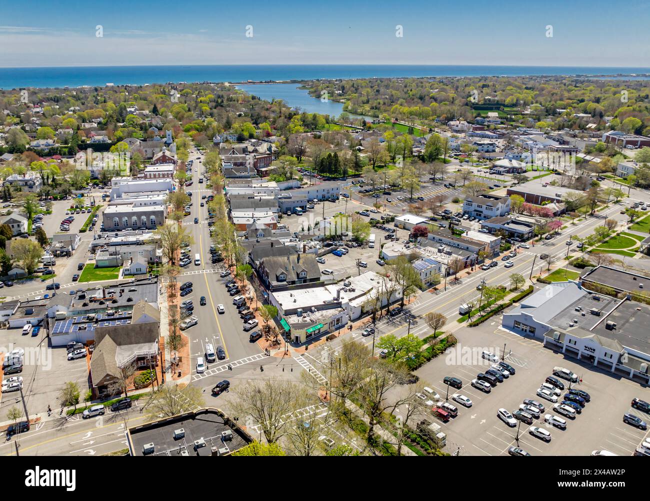 aerial view of southampton village Stock Photo - Alamy