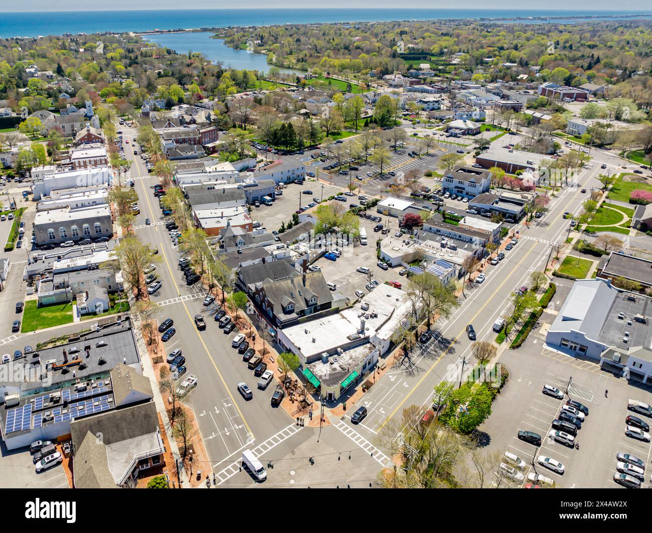 aerial view of southampton village Stock Photo - Alamy