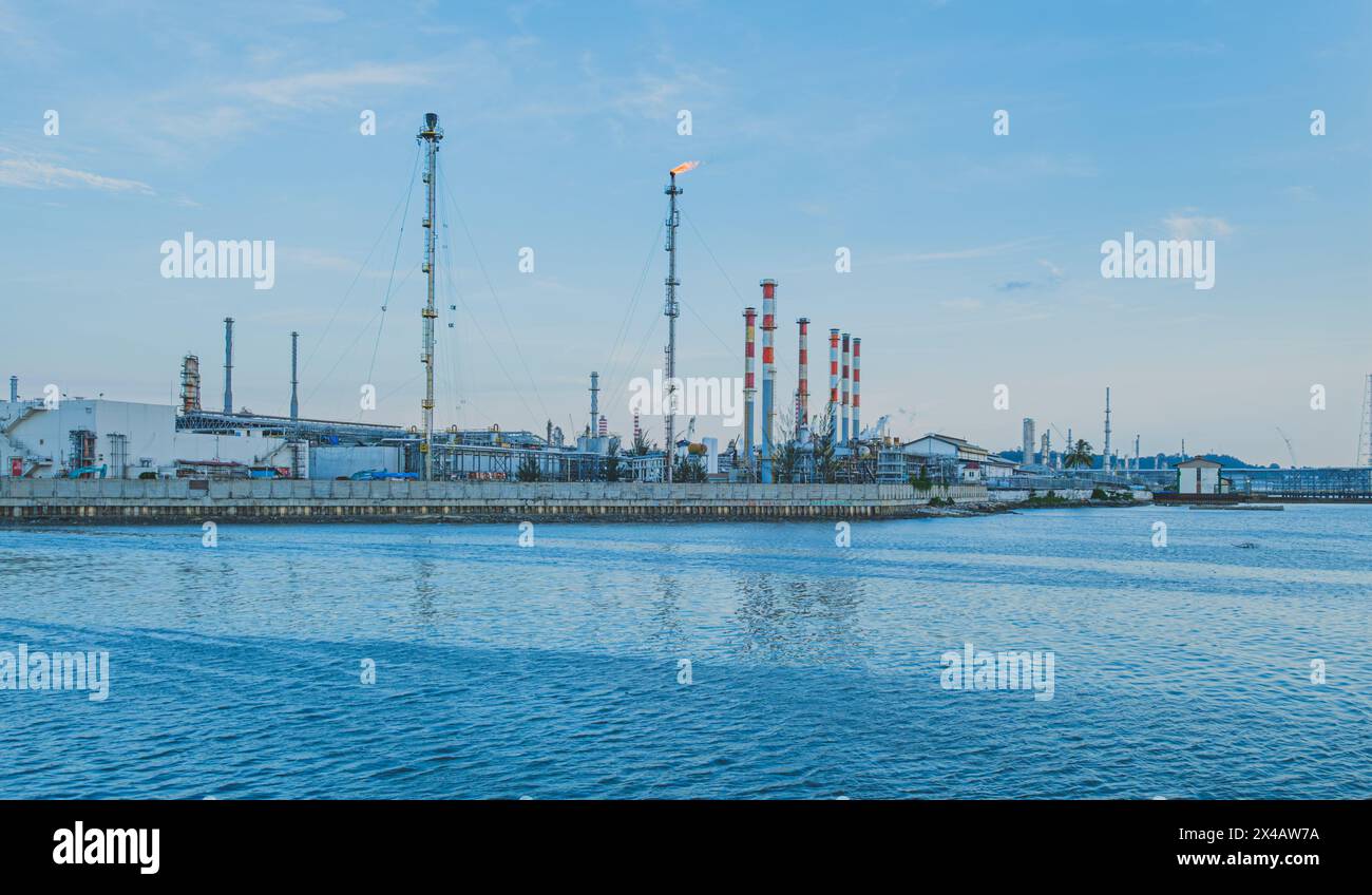 Balikpapan, Indonesia - April 14th, 2024. A large Pertamina oil ...