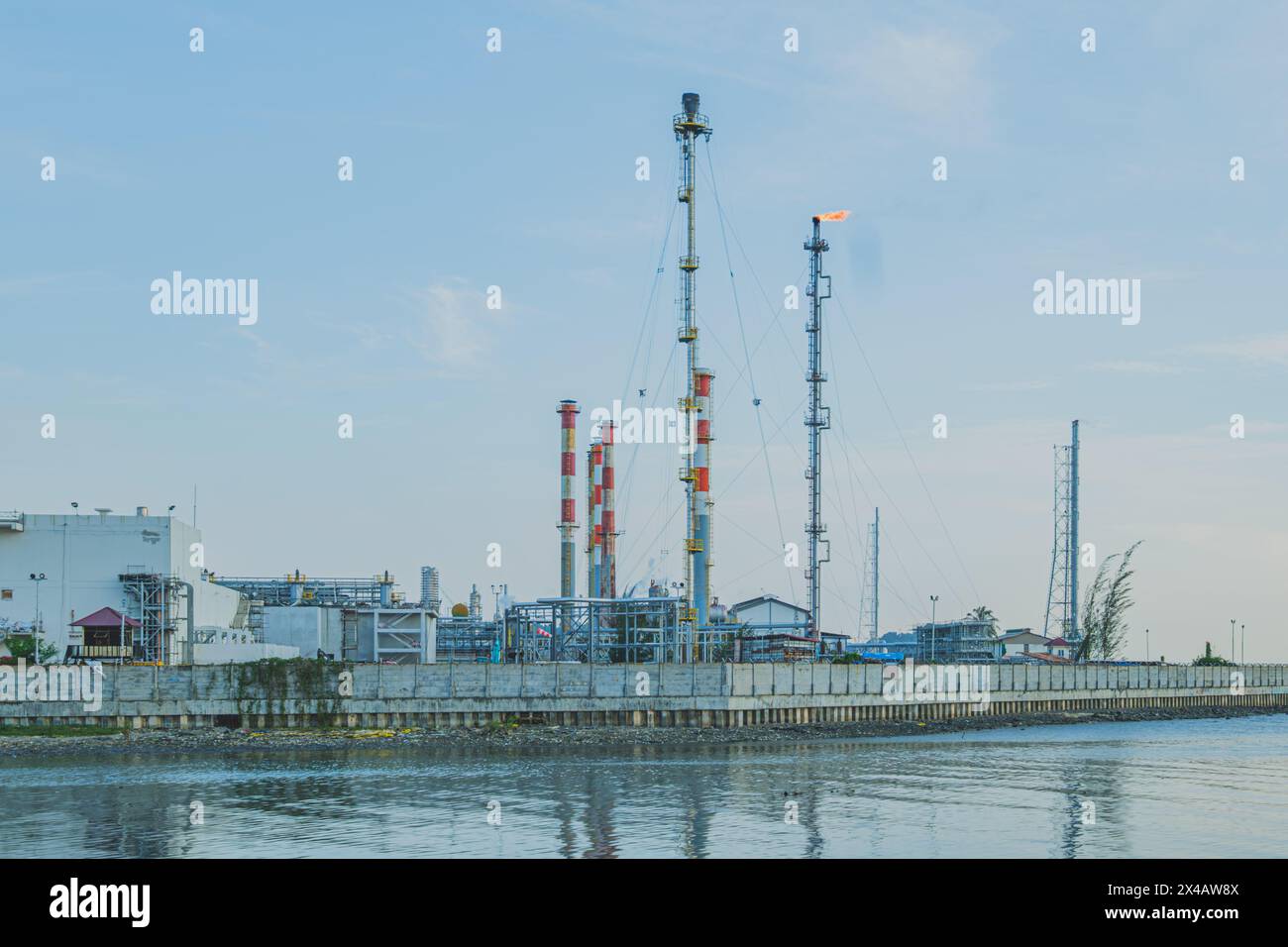 Balikpapan, Indonesia - April 14th, 2024. A large Pertamina oil ...