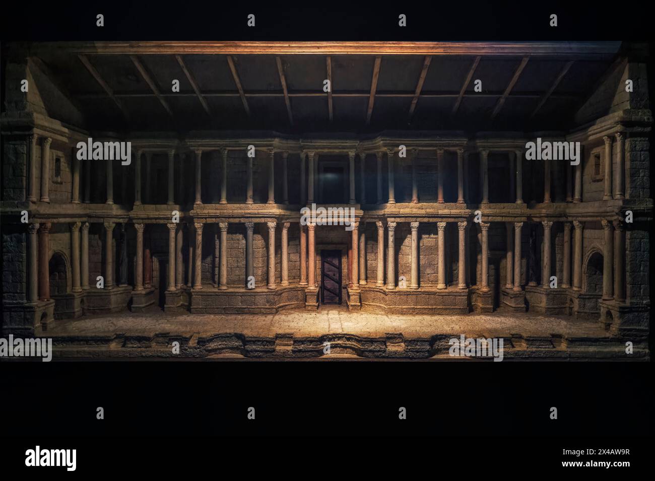 Projected virtual model of the Roman theater from the 1st century BC ...