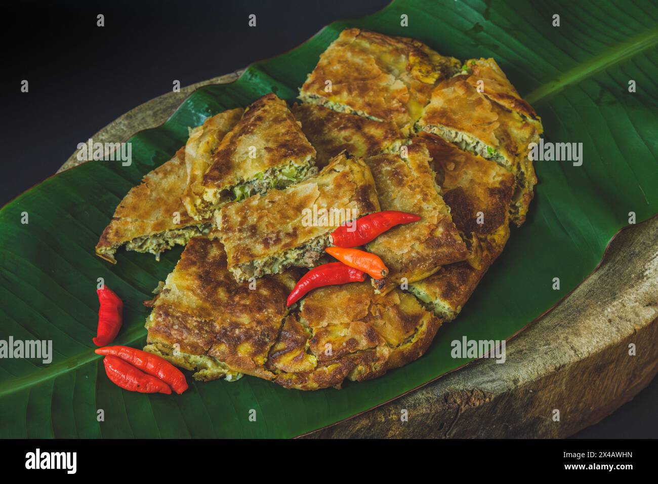 Egg Martabak or Martabak telur in Indonesian language originally from ...