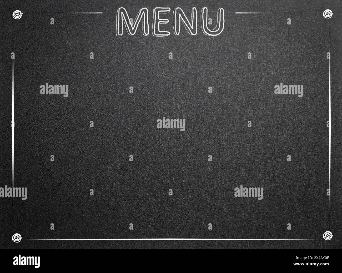 Black surface with word Menu as background. Mockup for design Stock ...