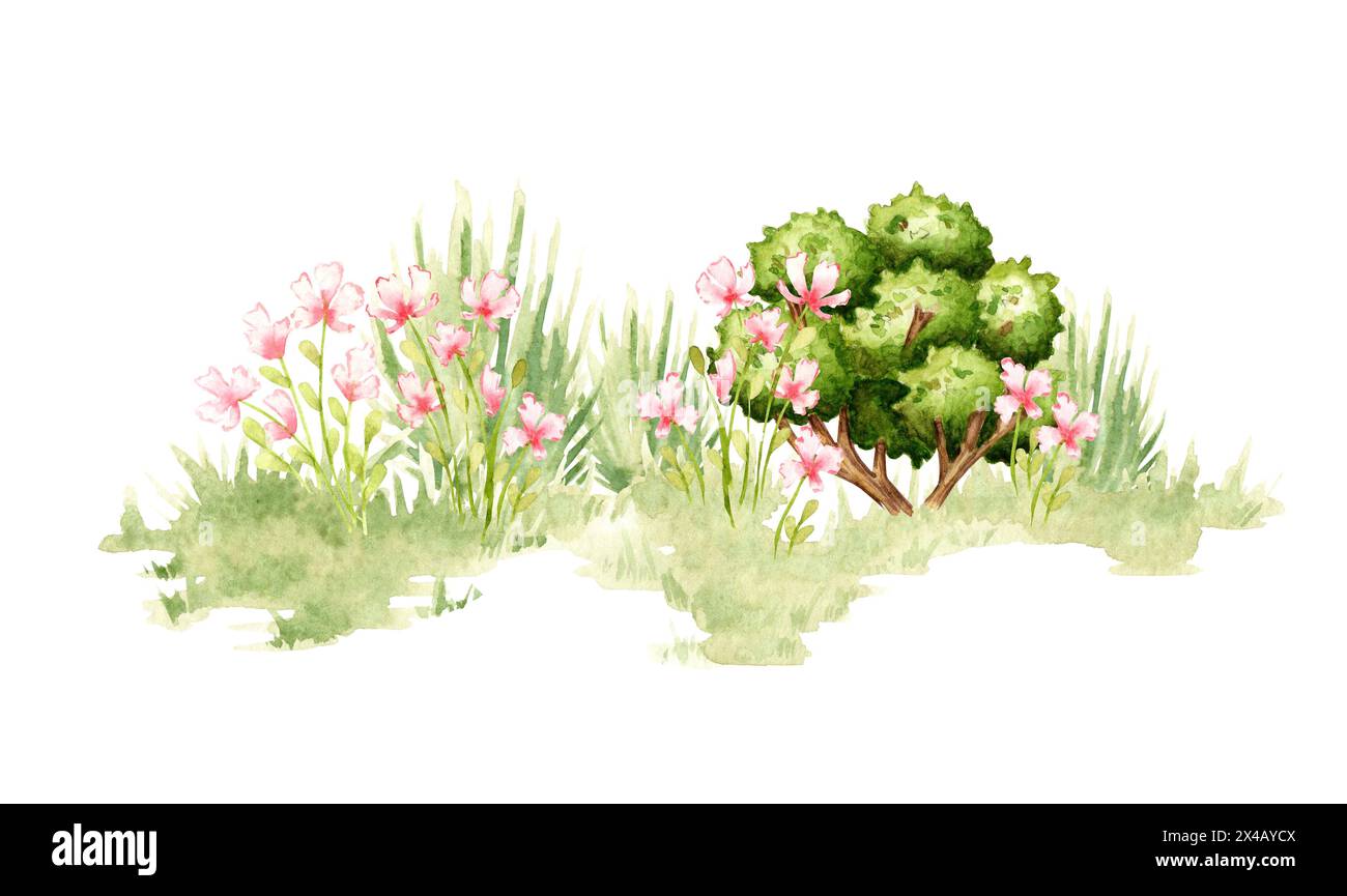 Landscape watercolor hi-res stock photography and images - Alamy