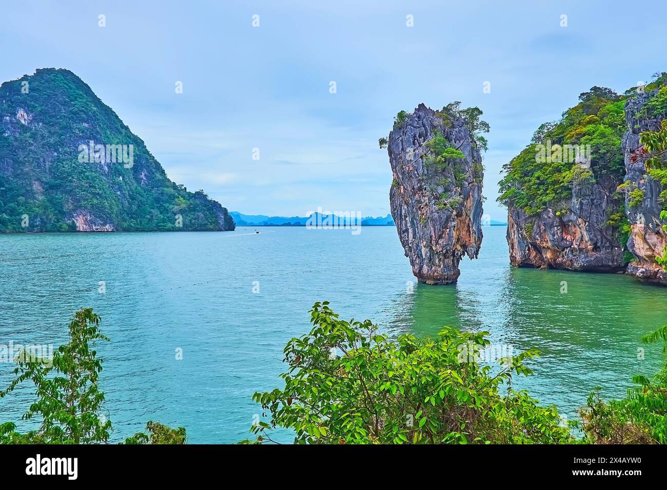 The unique natural rock formation, known as the Ko Ta Pu karst tower ...