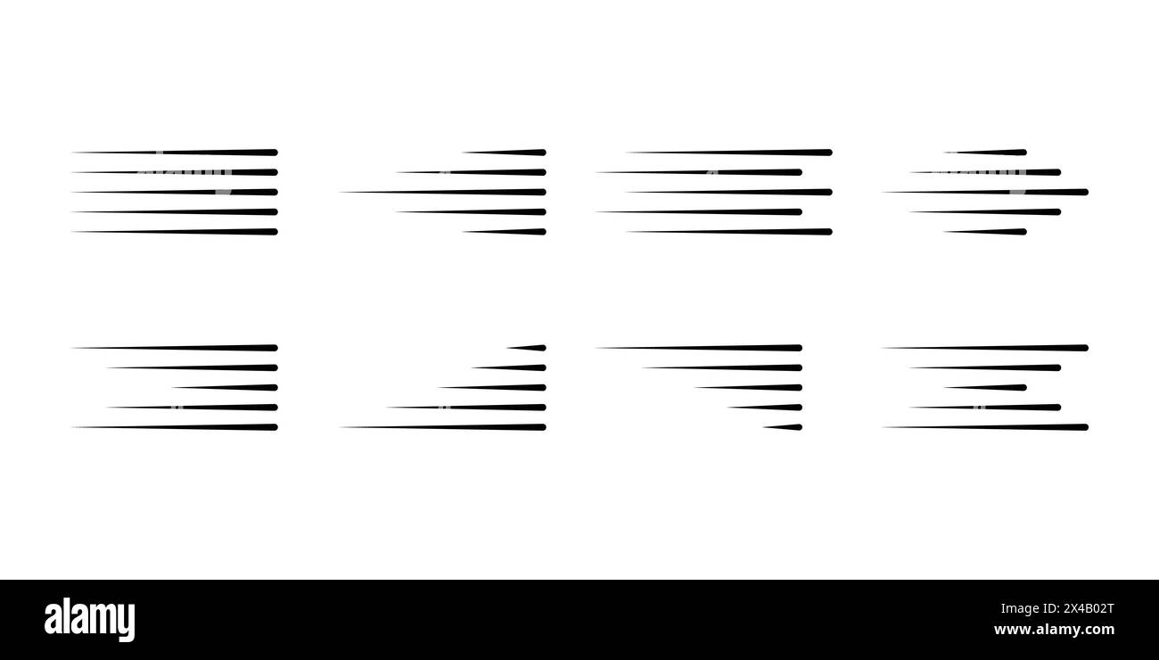 Manga speed lines set vector hi-res stock photography and images - Alamy