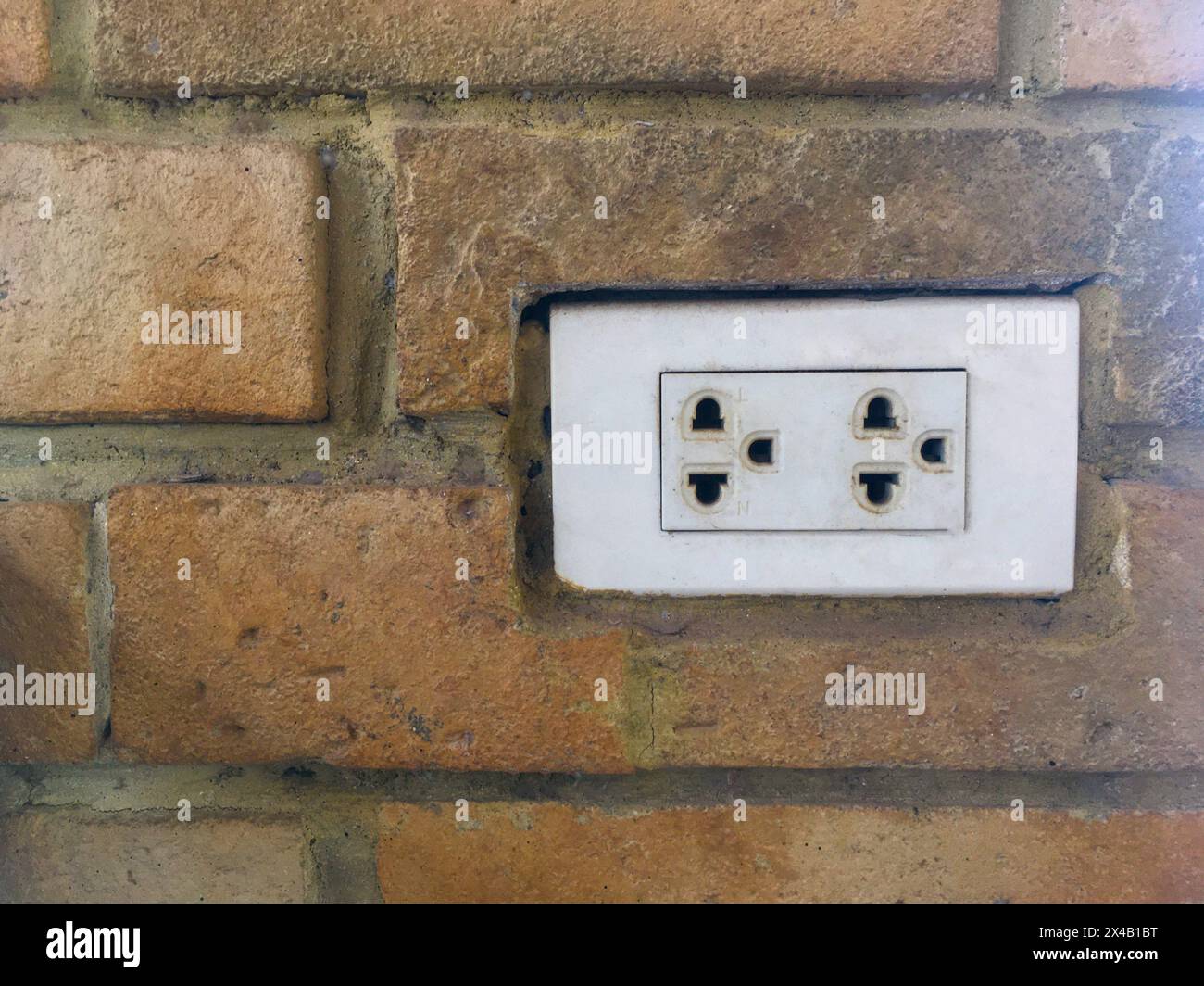 Electrical outlet on a wall Stock Photo - Alamy