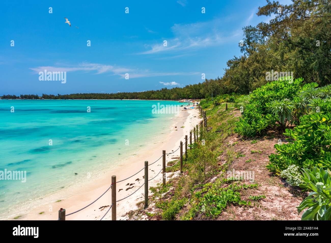 Mauritius beach aerial view of Mont Choisy beach in Grand Baie ...