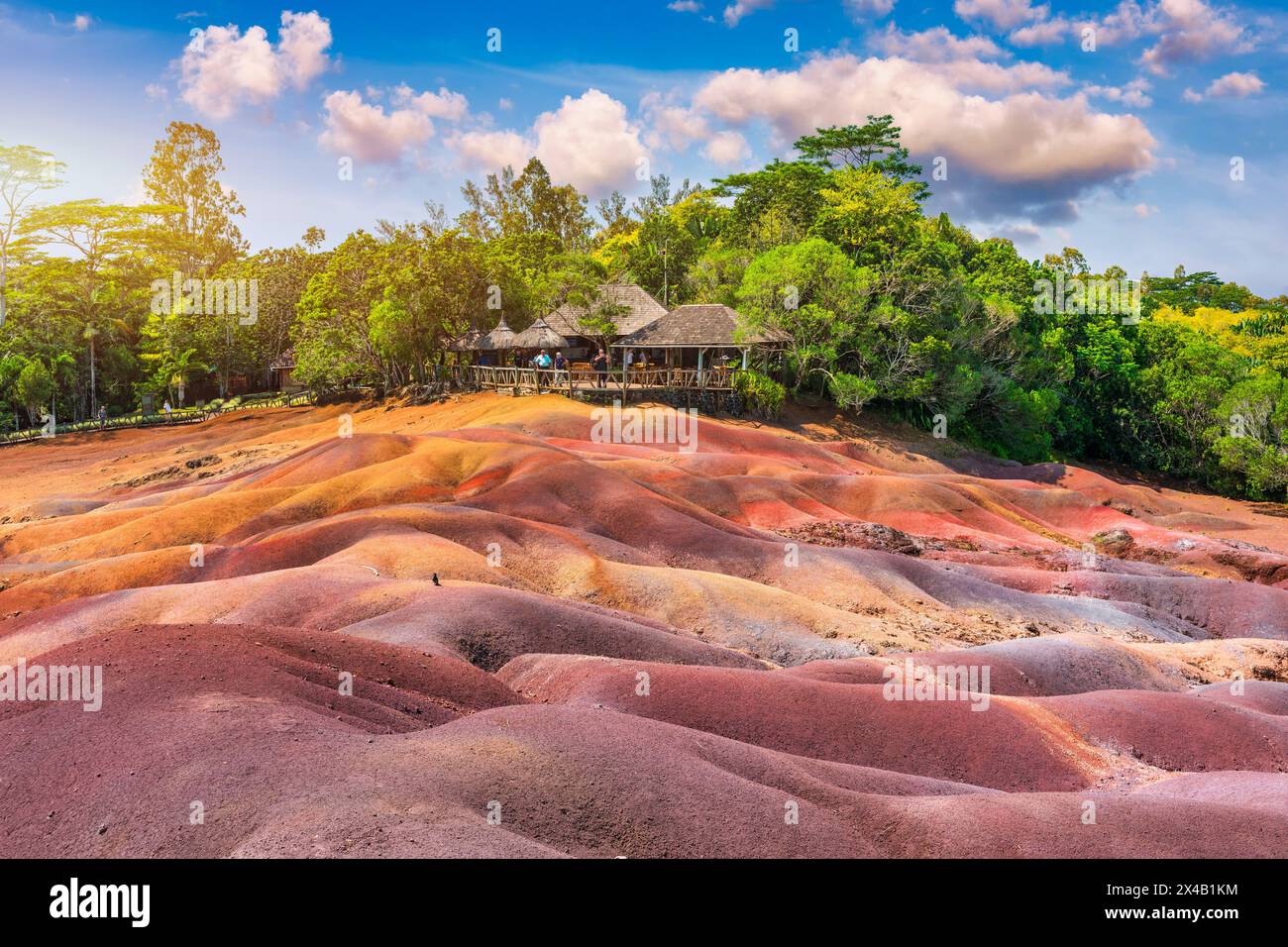 Chamarel Seven Colored Earth Geopark in Mauritius Island. Colorful ...