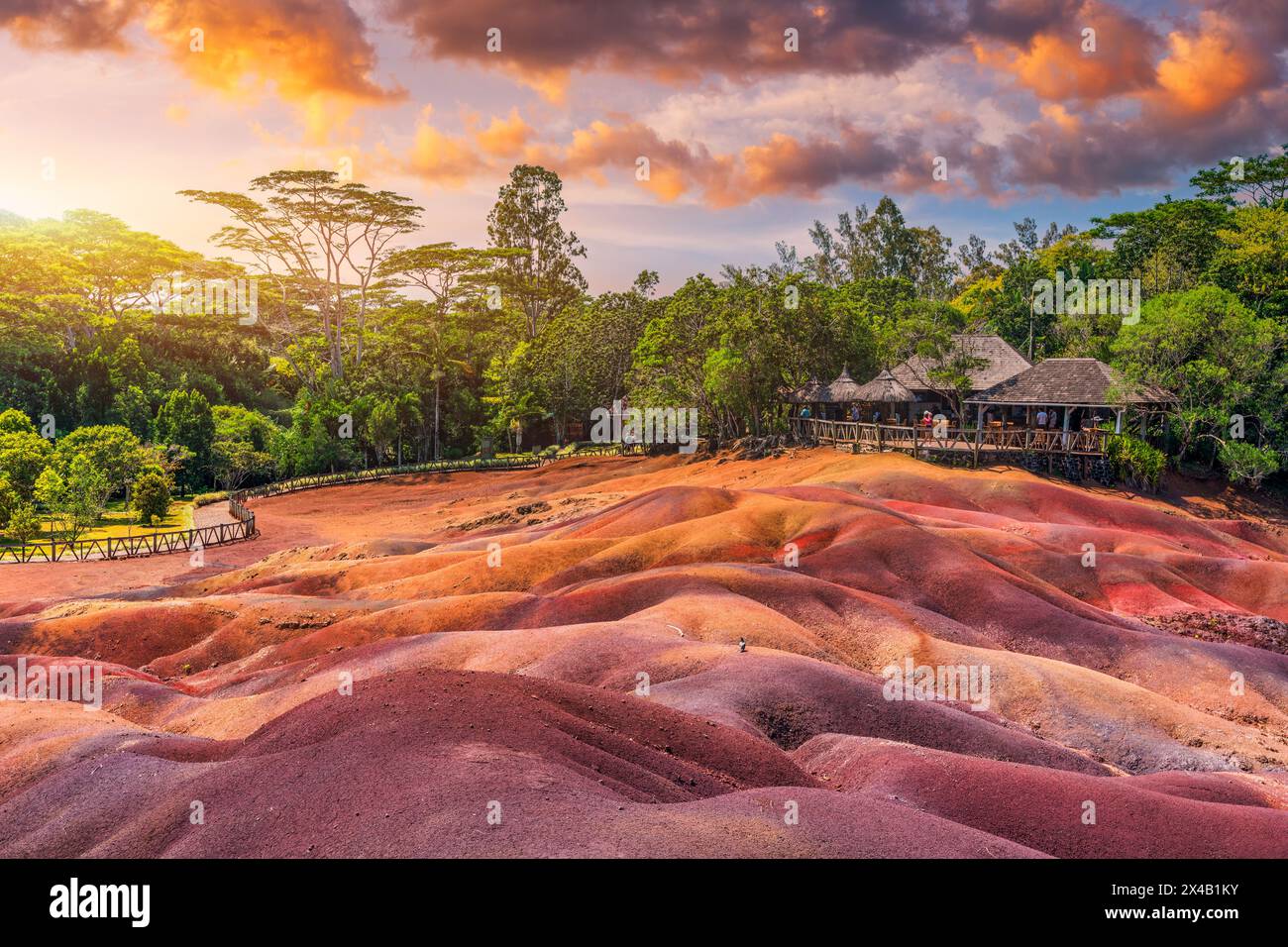 Chamarel Seven Colored Earth Geopark in Mauritius Island. Colorful ...