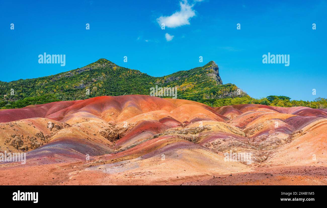 Chamarel Seven Colored Earth Geopark in Mauritius Island. Colorful ...