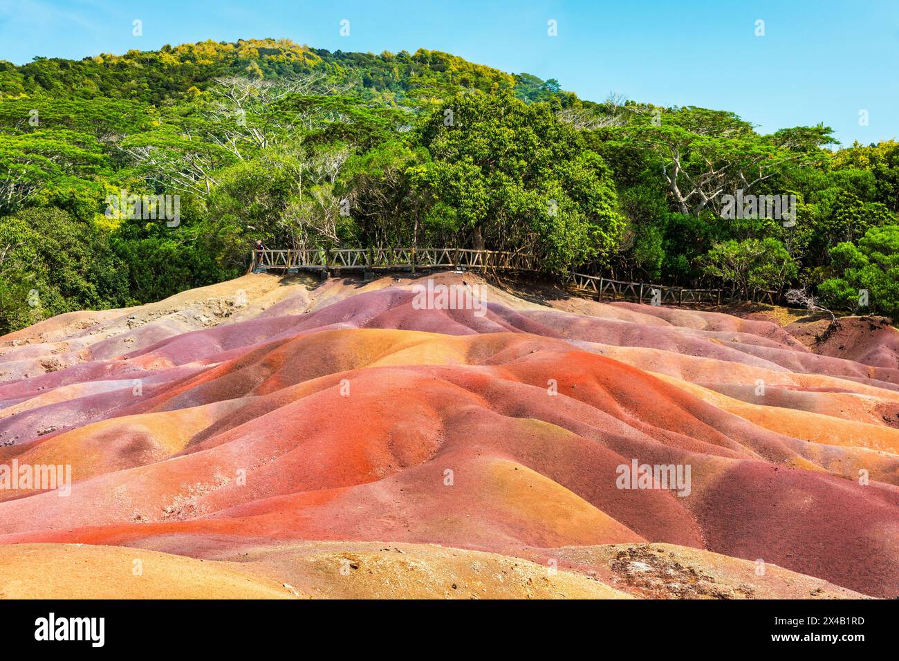 Chamarel Seven Colored Earth Geopark in Mauritius Island. Colorful ...