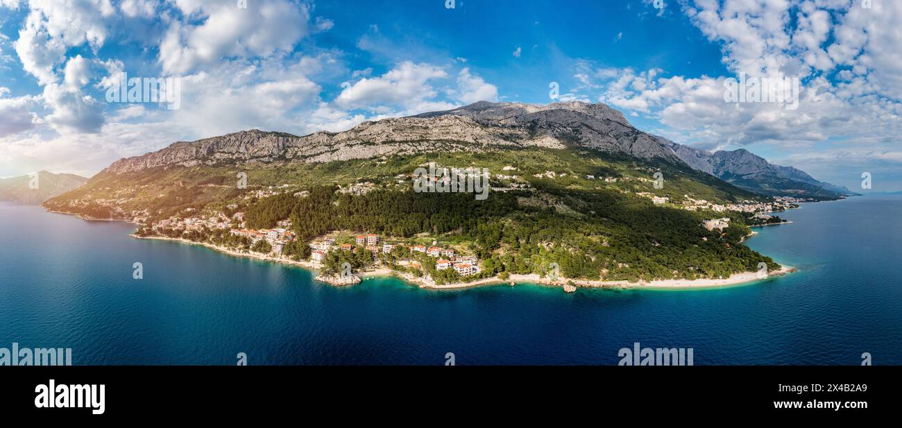 Beautiful aerial view of Punta Rata beach in Brela, Makarska Riviera ...