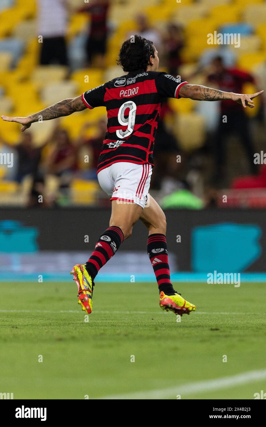 RIO DE JANEIRO, BRAZIL - APRIL 01: PEDRO of Flamengo celebrates after ...