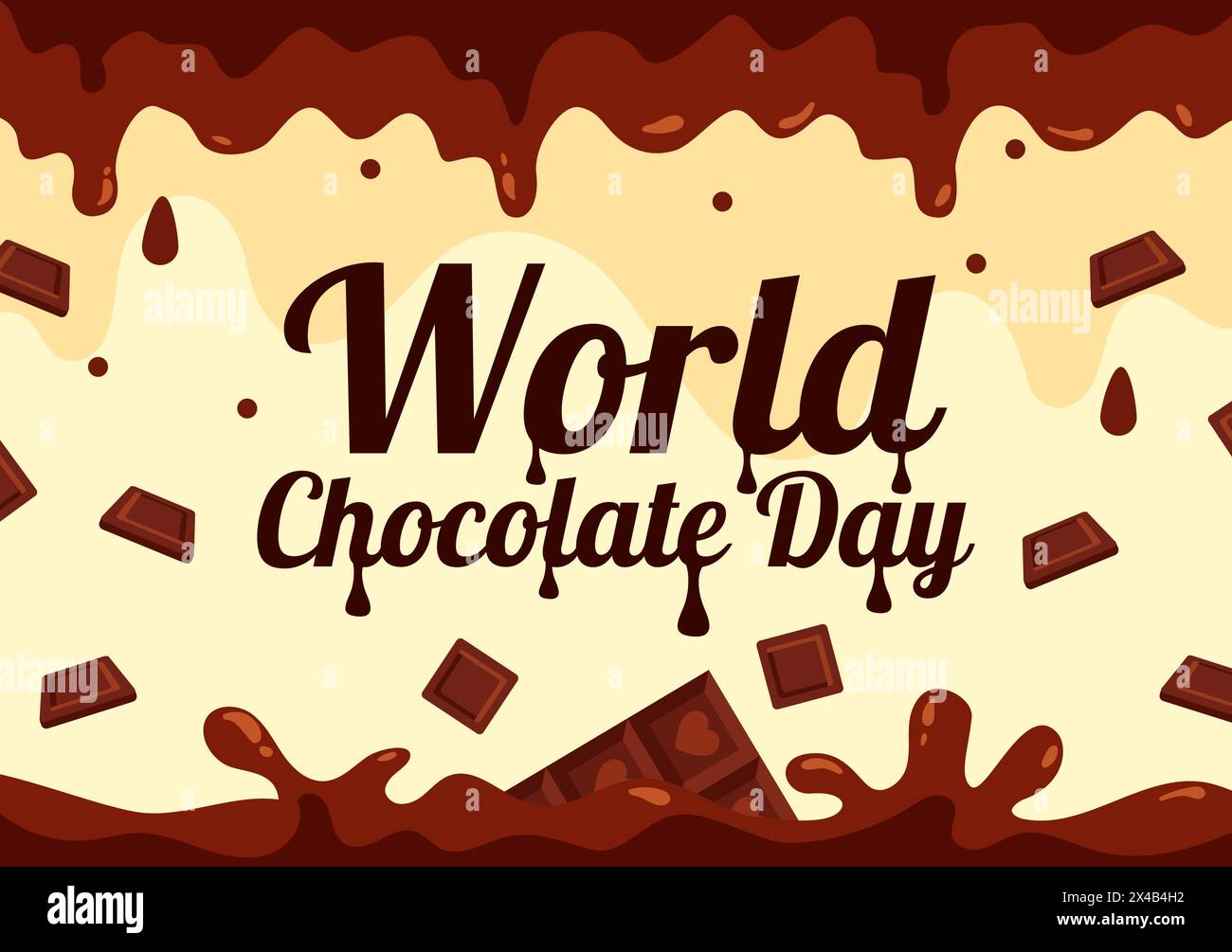 World Chocolate Day Celebration Vector Illustration on 7 July with ...