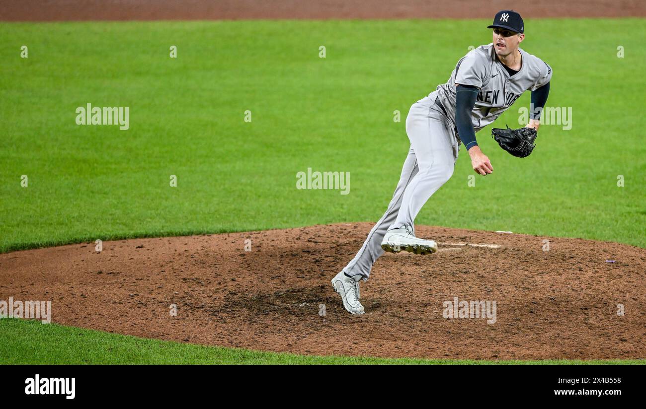 Baltimore, United States. 01st May, 2024. New York Yankees pitcher Clay ...