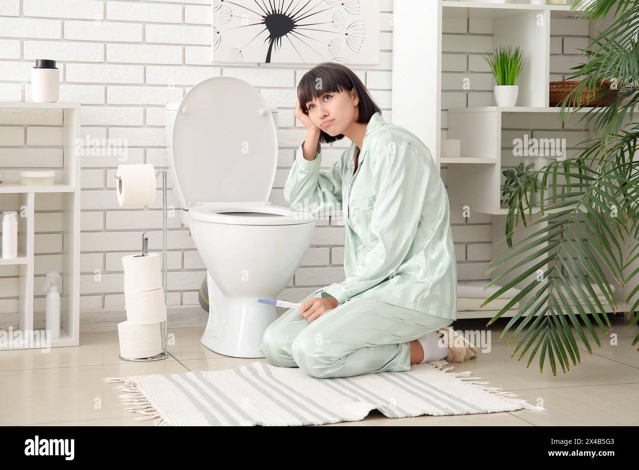 Girl toilet sick hi-res stock photography and images - Alamy