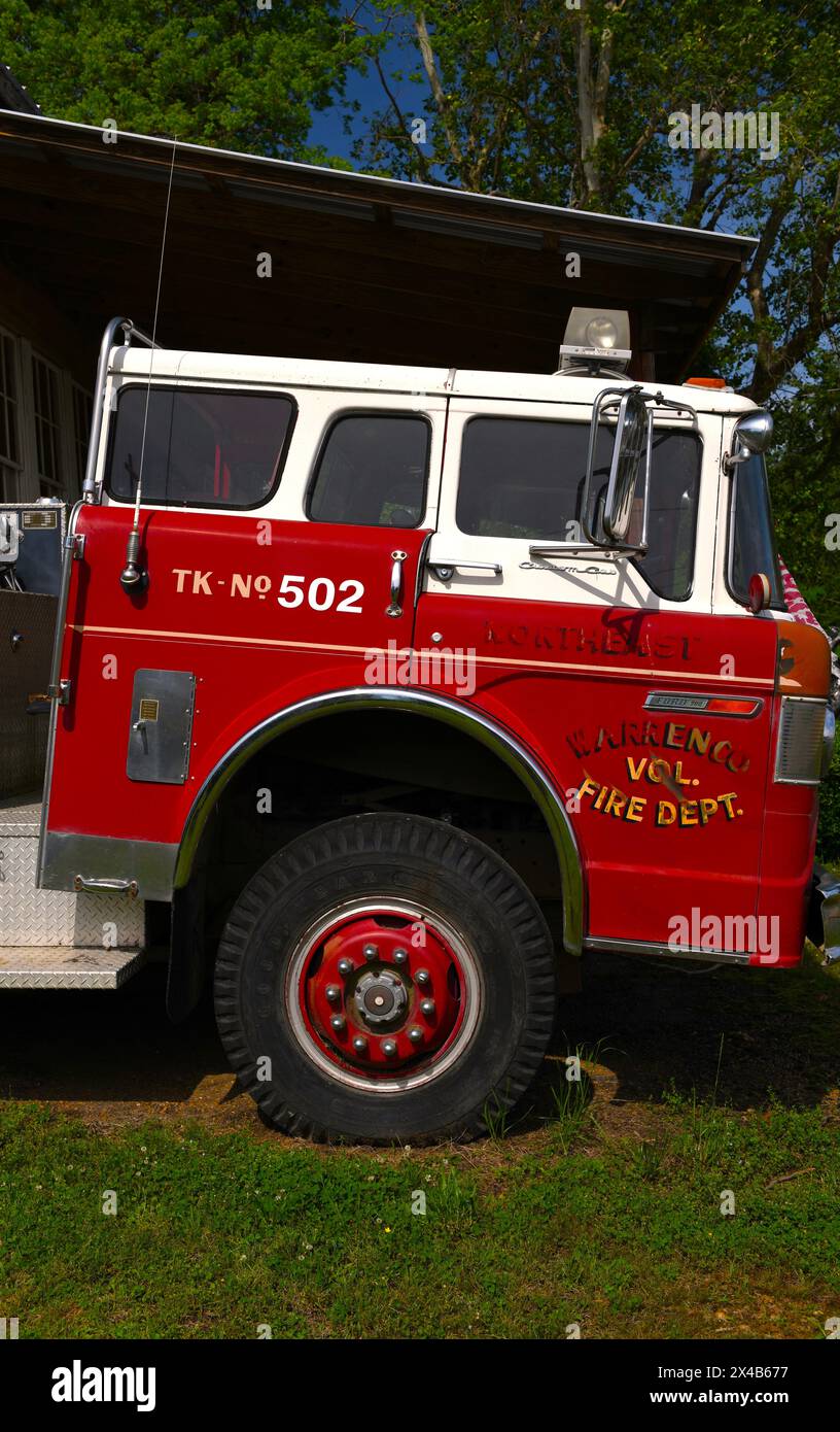 A retired fire engine from the Warren County, volunteer Fire Department ...