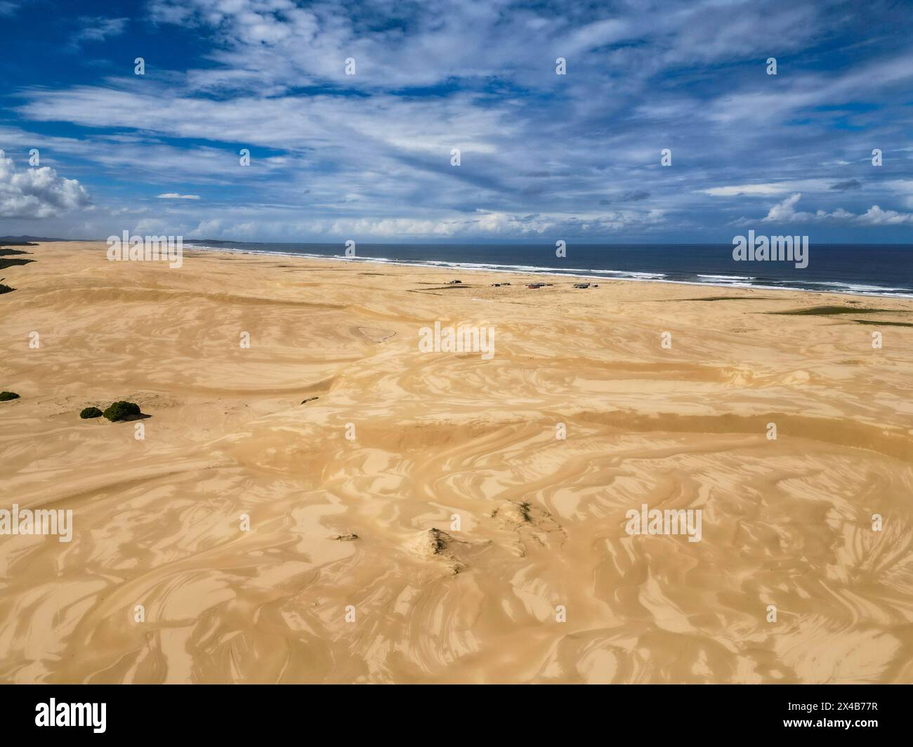 aerial photograph of the large sand dunes of Stockton beach Stock Photo ...