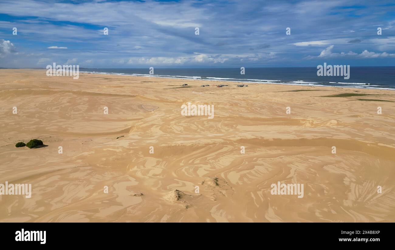 aerial photograph of the large sand dunes of Stockton beach Stock Photo ...