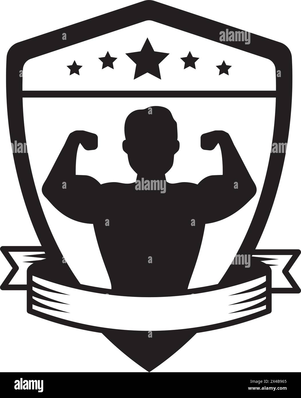 gym emblem muscular Stock Vector Image & Art - Alamy