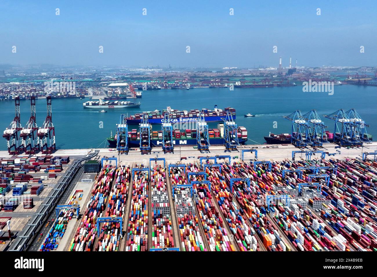 QINGDAO, CHINA - MAY 1, 2024 - At the Qingdao Port automated Terminal ...