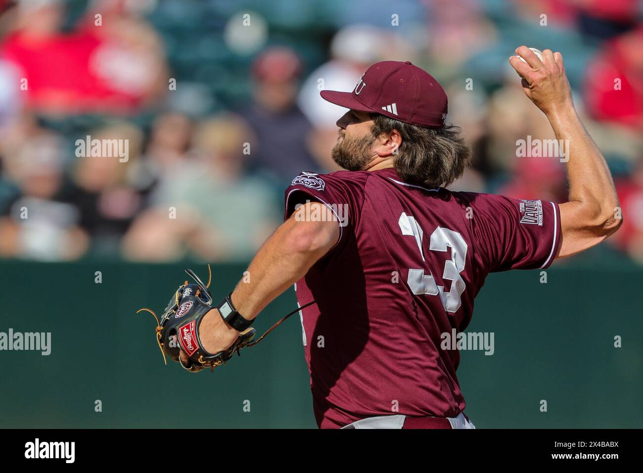 May 1, 2024: Missouri State pitcher Reed Metz #33 works from the mound ...