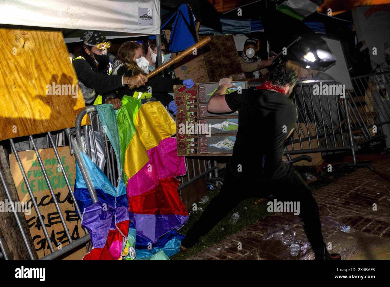 May 1, 2024, Los Angeles, California, USA: Pro-Israel counter ...