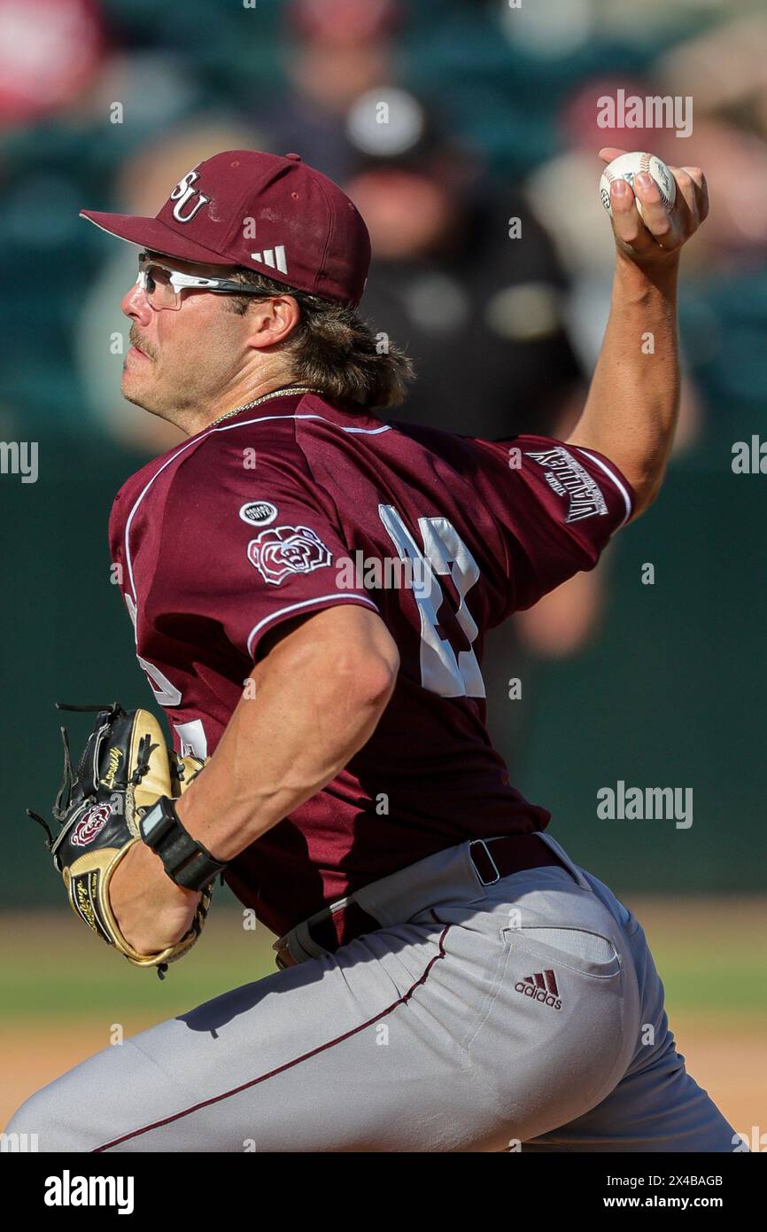 May 1, 2024: Bears pitcher Eric Loomis #27 in action on the mound ...