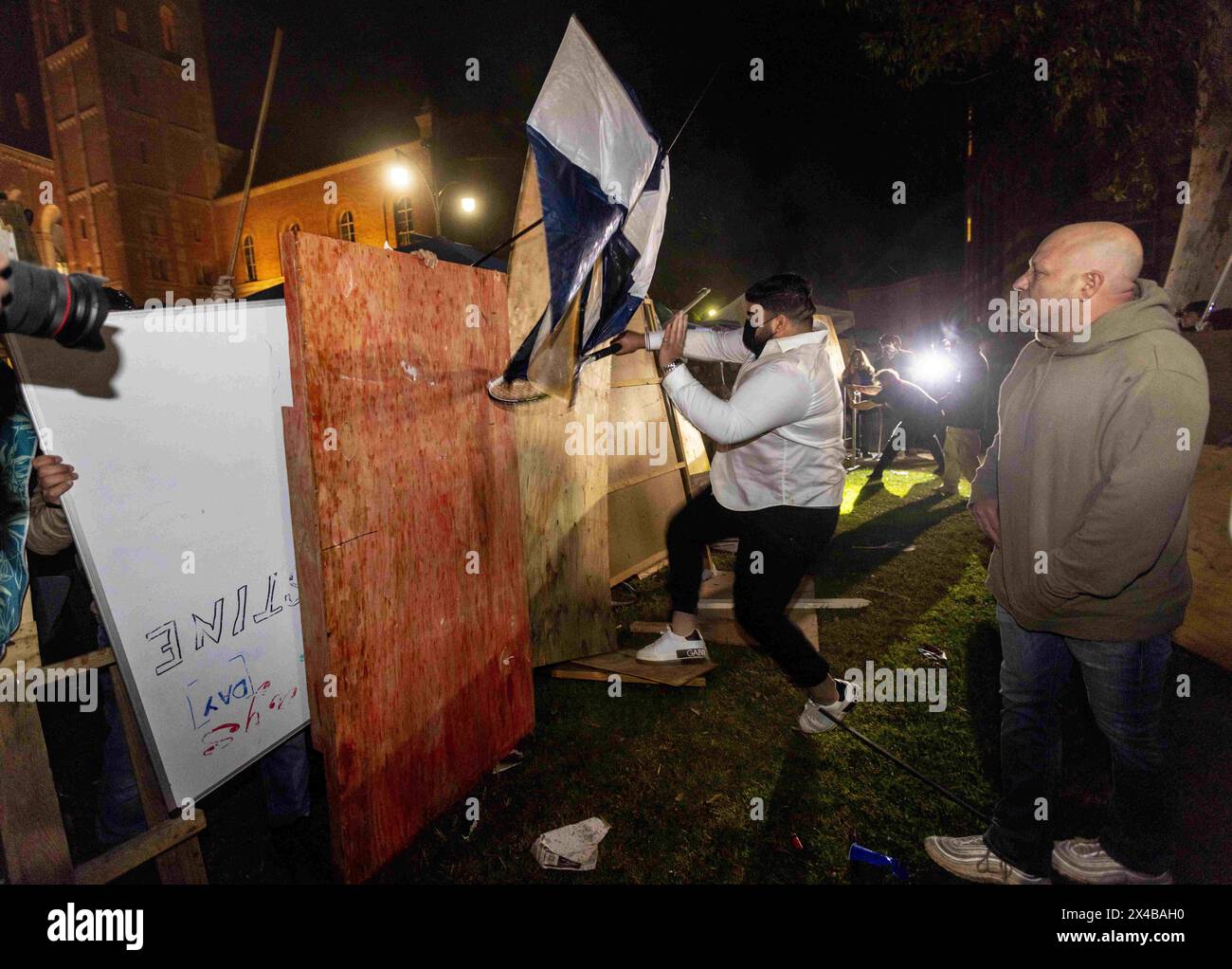 May 1, 2024, Los Angeles, California, USA: Pro-Israel counter ...
