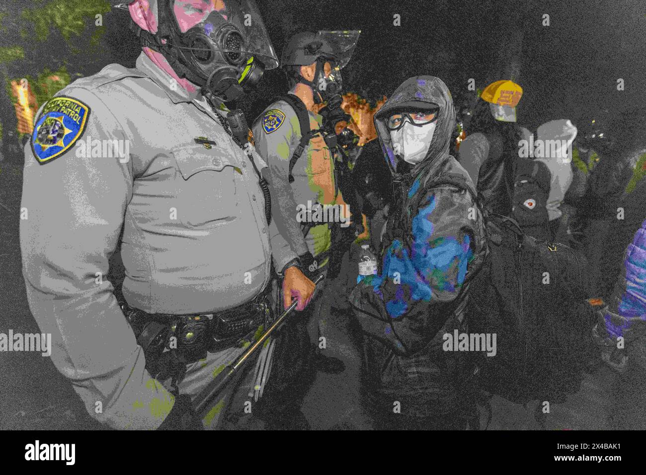 May 1, 2024, Los Angeles, California, USA: Police and Pro-Palestinian ...