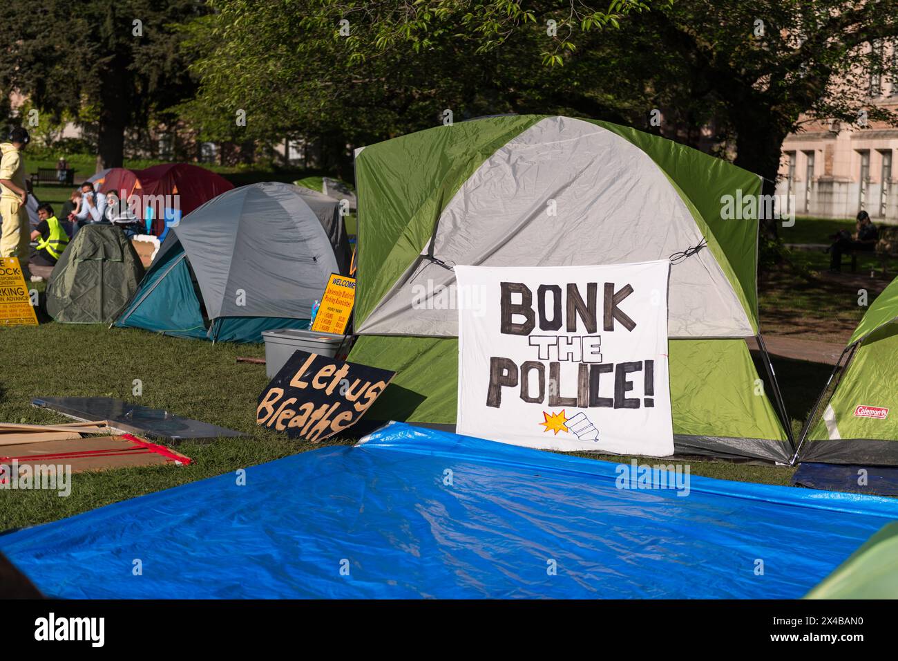 Seattle, USA. 1st May 2024. The Pro Palestine Protestor encampment in ...