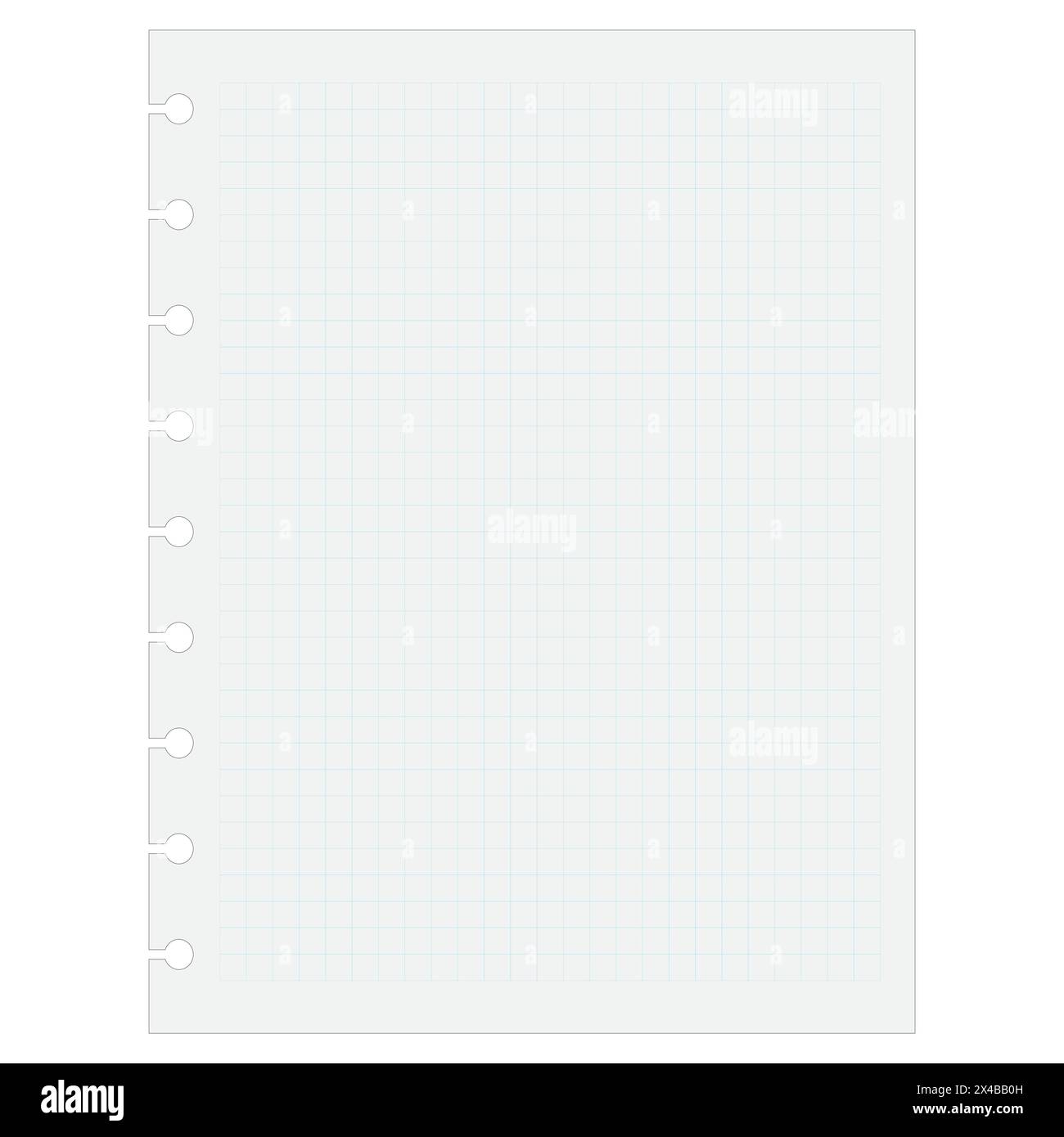 Blank sheets notebook papers of square and lined paper for homework and ...