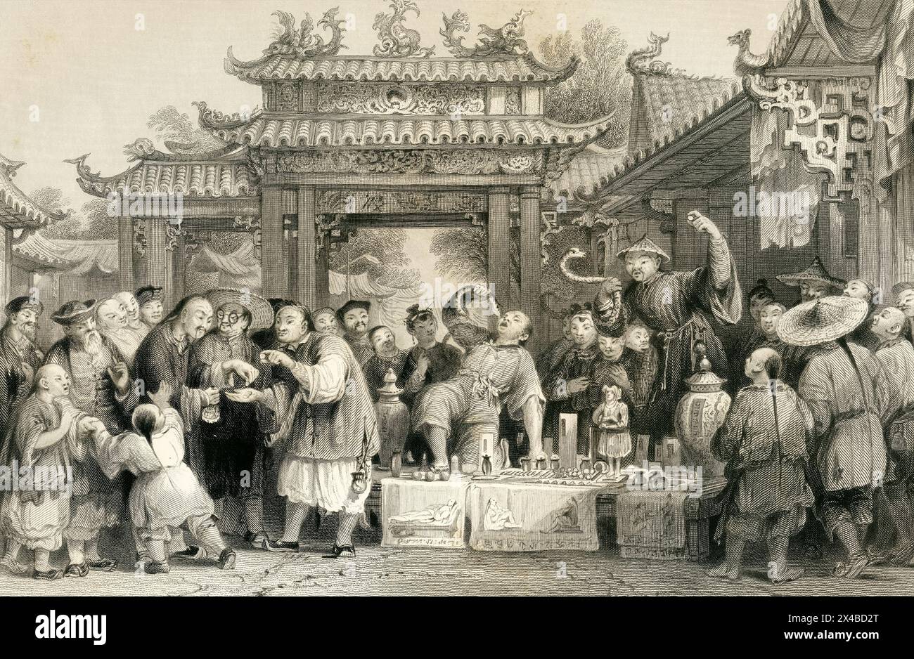 An Itinerant Doctor at Tien-sing / TianJin China / Drawn by T. Allom ...