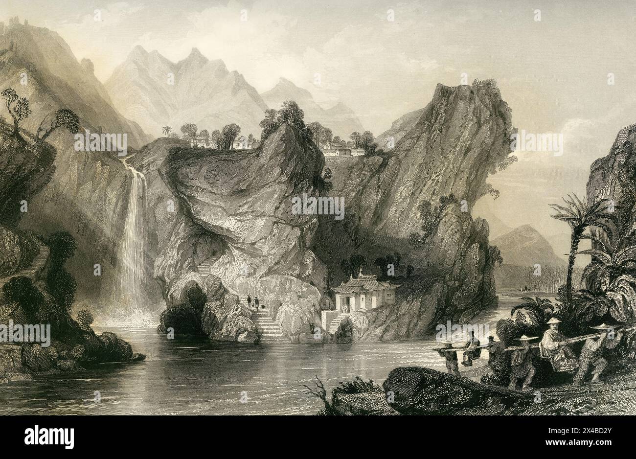 The Foochun Hill, in the Province of Che-keang ZheJiang Fuchun Mountain ...