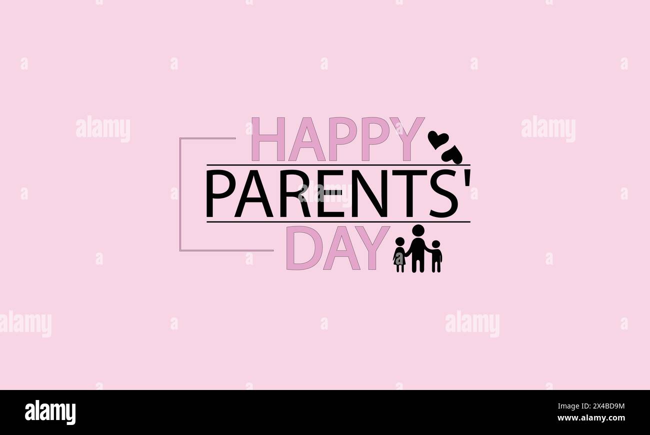 Celebrate Parents' Day with These Text Illustration Design Stock Vector ...