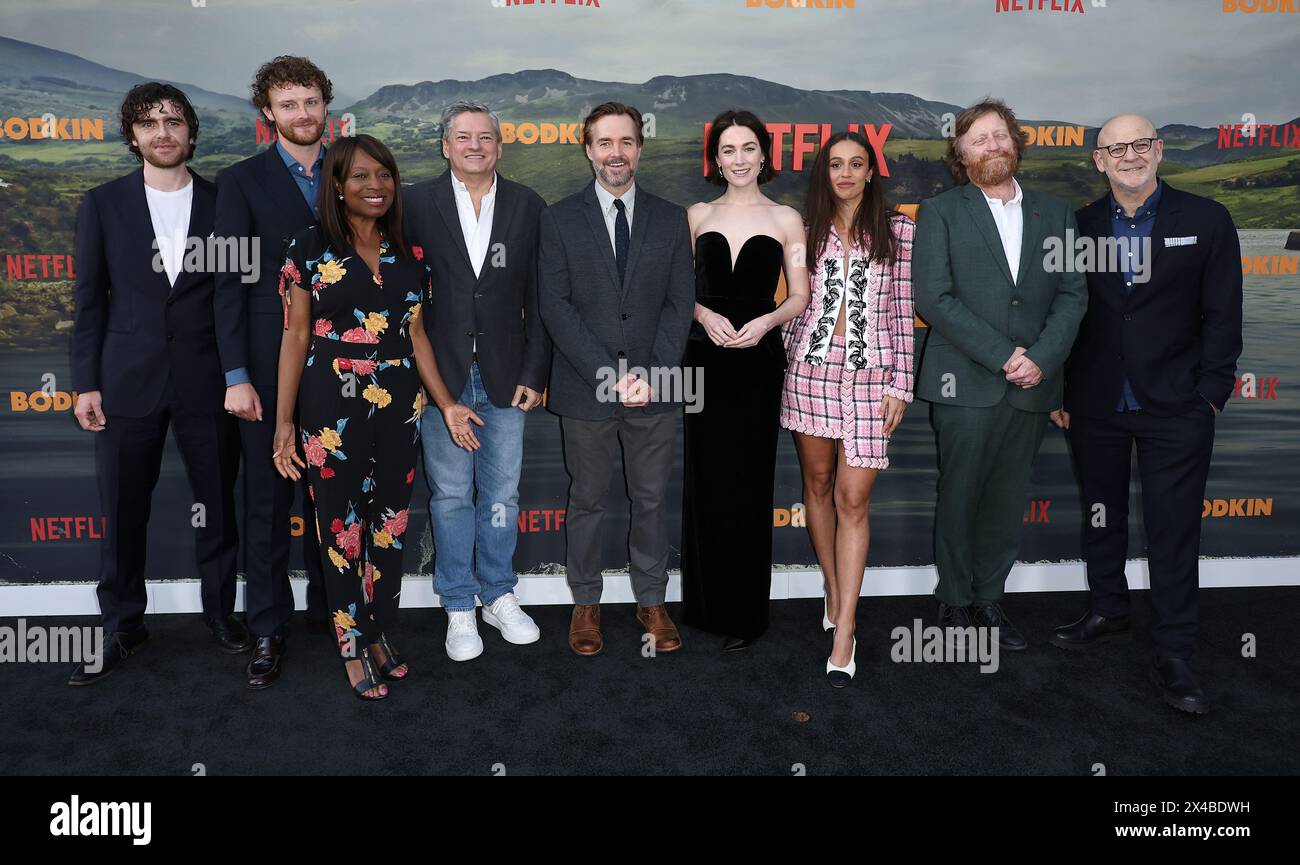 Hollywood, USA. 01st May, 2024. Charlie Kelly, Chris Walley, Nine Ebong ...