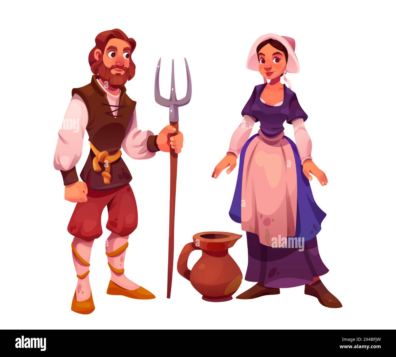 Costume of the 16th century Stock Vector Images - Alamy