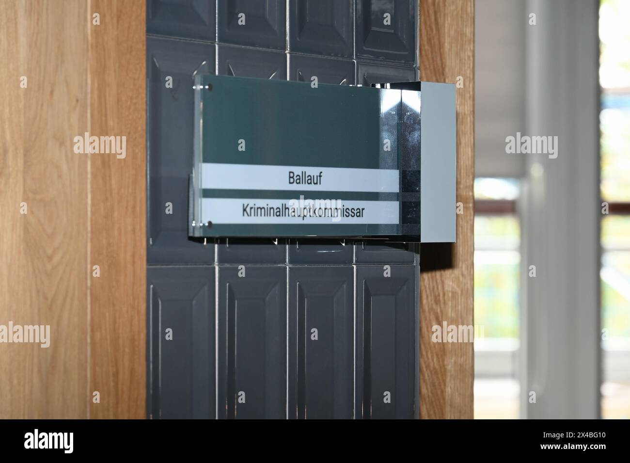 Cologne, Germany. 26th Apr, 2024. Name badge of police chief inspector ...