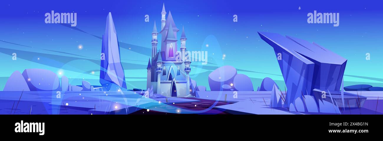 Dark mysterious castle on frozen hi-res stock photography and images ...