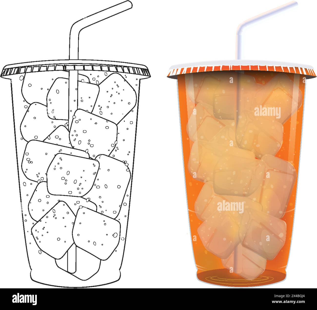 Vector illustration of a refreshing iced drink Stock Vector Image & Art ...