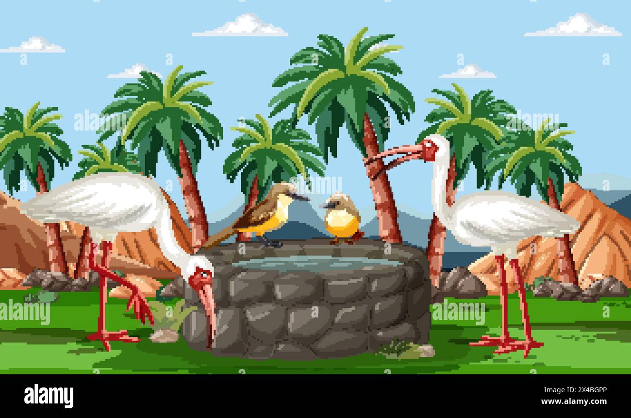 Avian gathering Stock Vector Images - Alamy