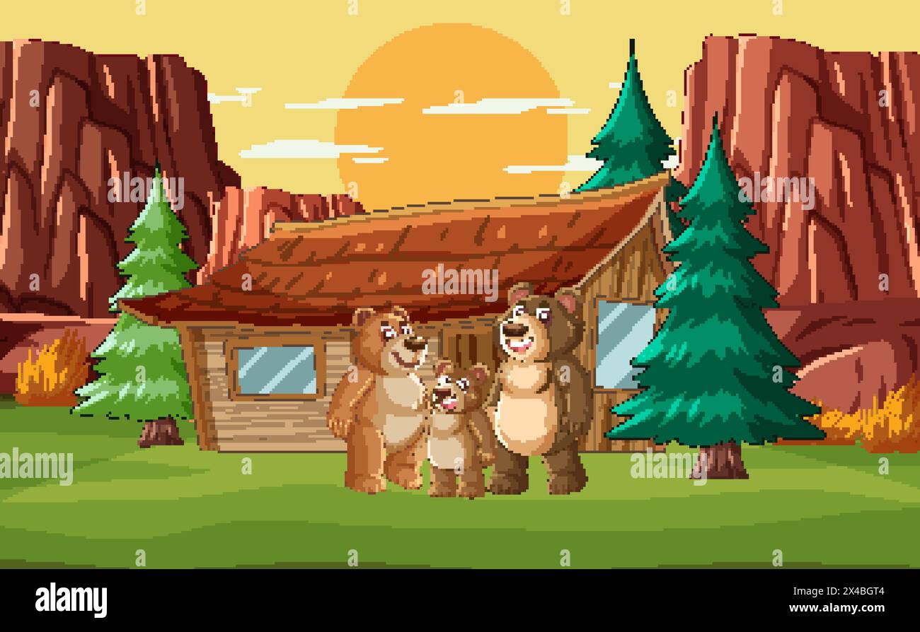 Three bears house hi-res stock photography and images - Alamy