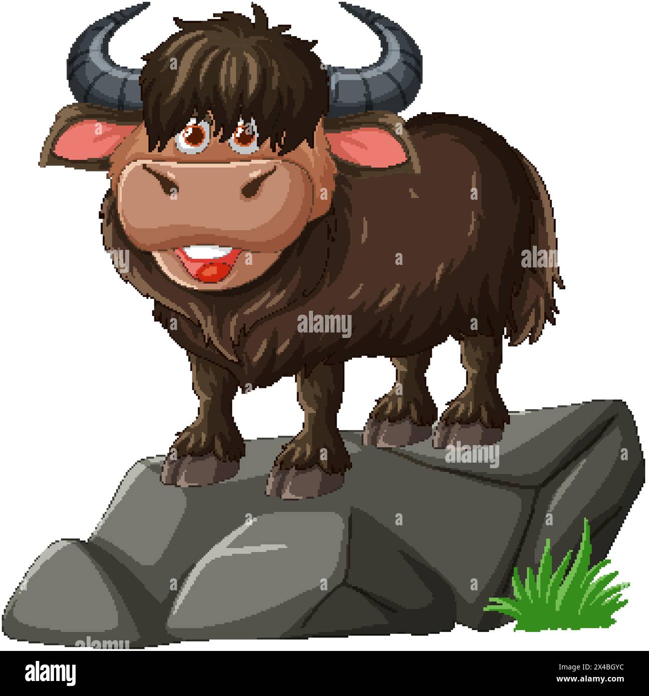 Furry yak Stock Vector Images - Alamy