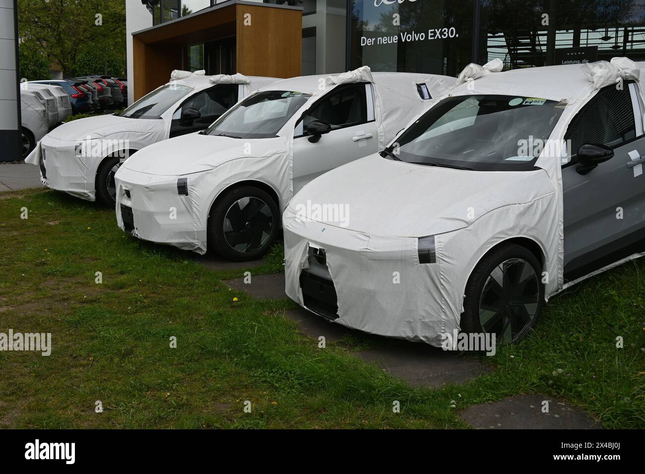 Cologne, Germany. 28th Apr, 2024. still wrapped new Volvo EX 30 from ...