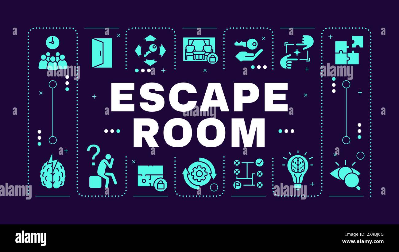 Escape room dark purple word concept Stock Vector Image & Art - Alamy